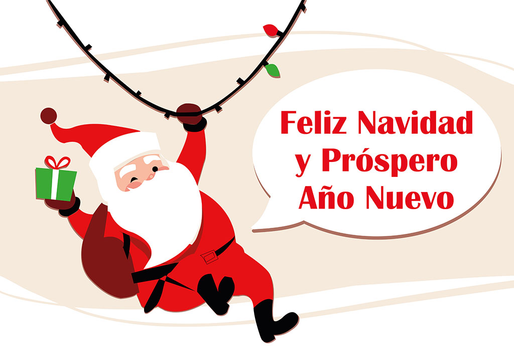 Tarjeta - feliz navidad y prospero año nuevo | Mimbre Natural